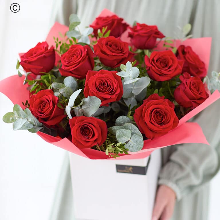 12 Red Roses Valentines Bouquet - Williamson’s My Florist