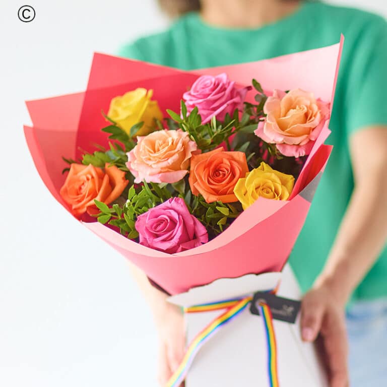 Rainbow Rose Gift Box | Valentine’s Day Flowers - Williamson’s My Florist