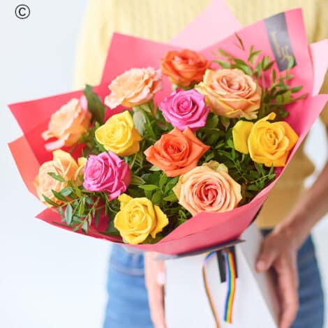 Rainbow Rose Gift Box | Valentine’s Day Flowers - Williamson’s My Florist